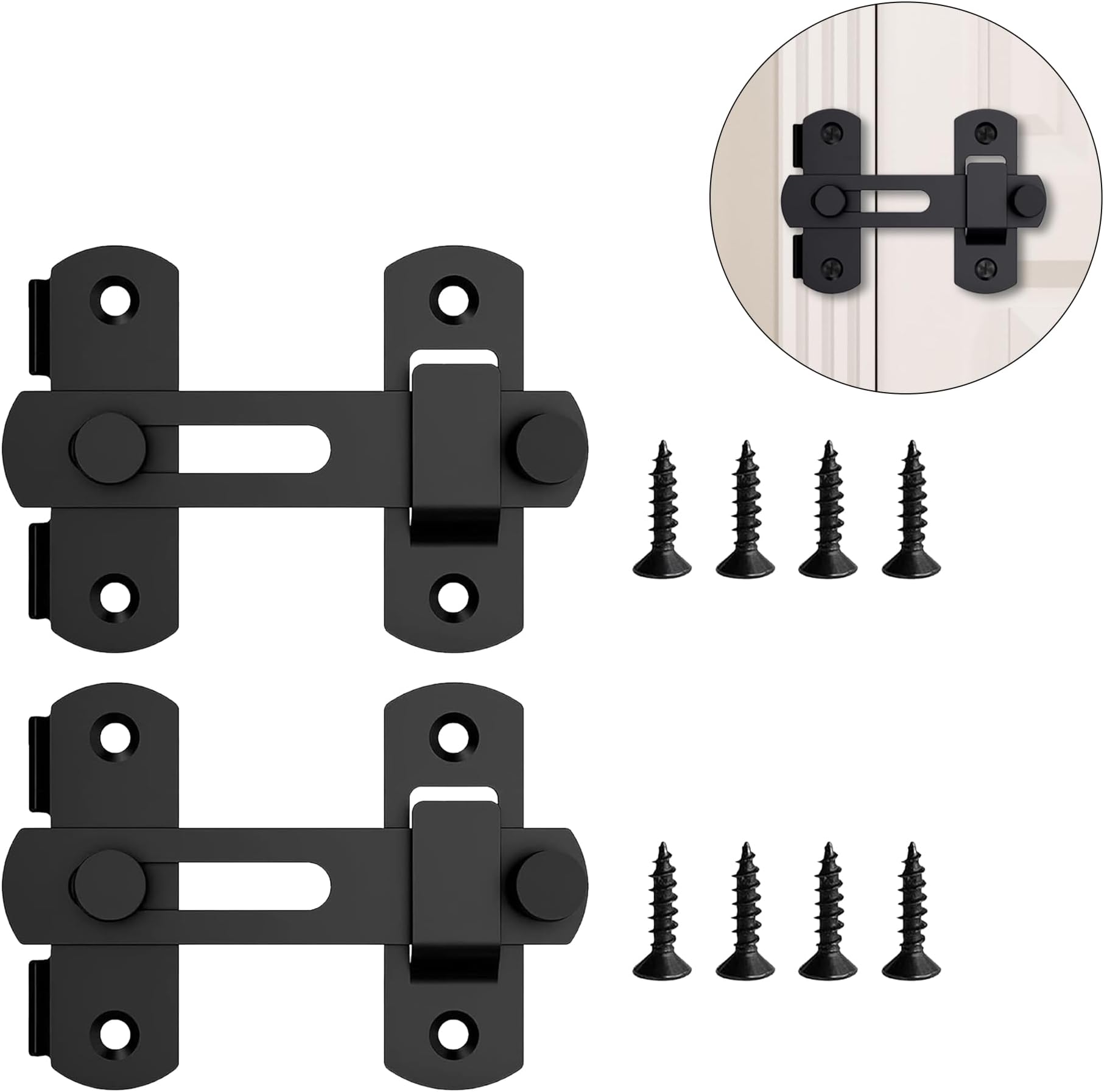 Stainless Steel Thicker Gate Lock - Door Catches for Internal Doors ...