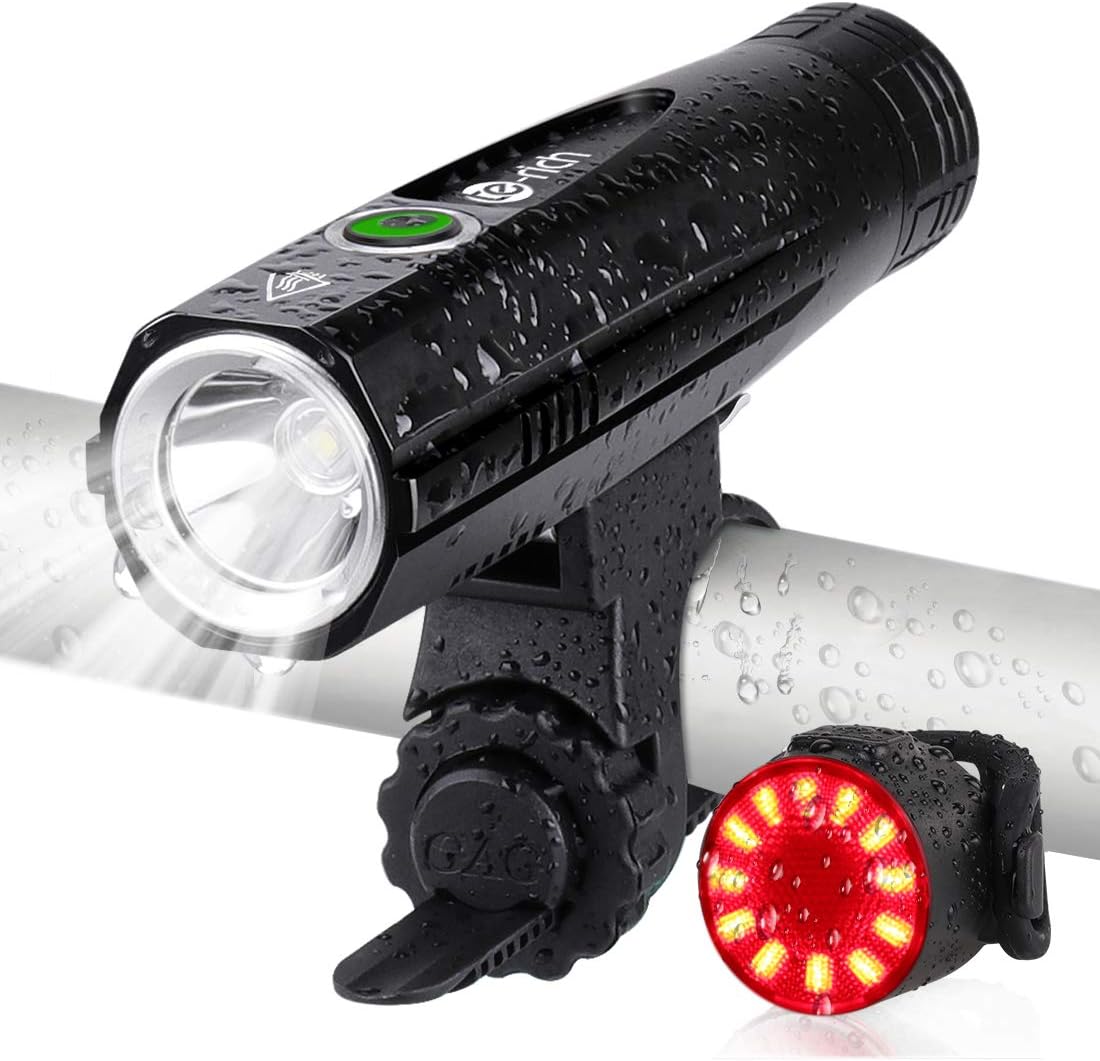 Amazon.com : Te-Rich Ultra Bright Bike Lights Rechargeable 800 Lumens ...