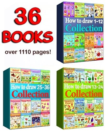 How to Draw Collection 1-36 Books (Over 1110 Pages) (How to Draw ...