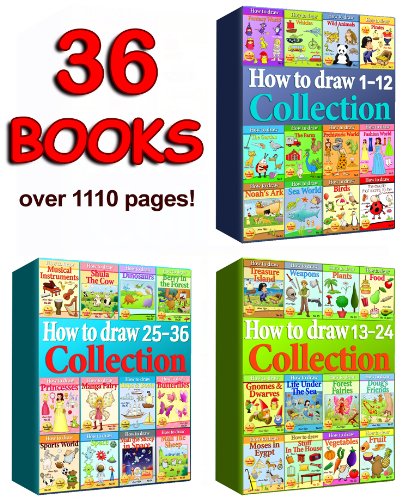 How to Draw Collection 1-36 Books (Over 1110 Pages) (How to Draw ...