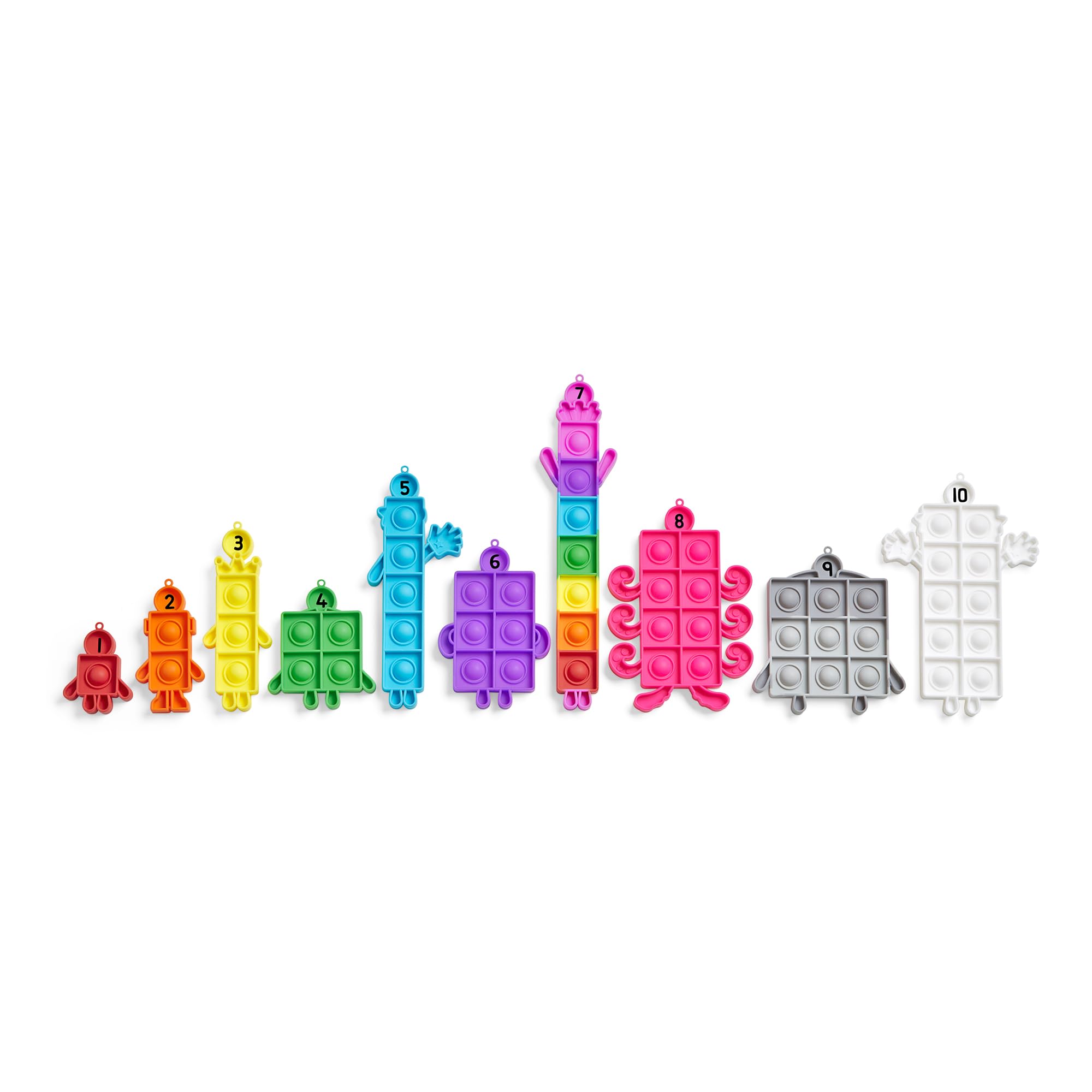 Snapklik.com : Hand2mind Numberblocks Sensory Bubble Poppers, Push Pop ...
