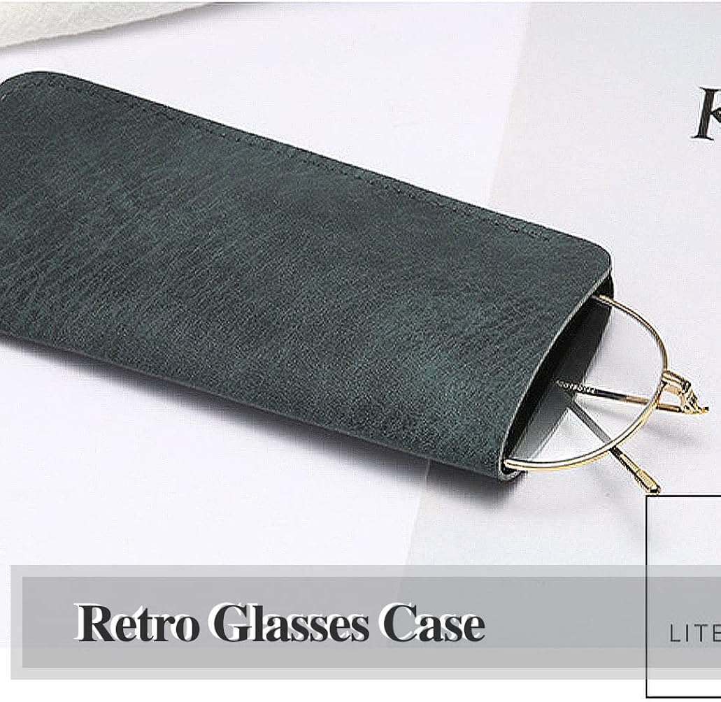 Portable PU Leather Glasses Pouch for Glasses Storage, 3-Pack Water ...