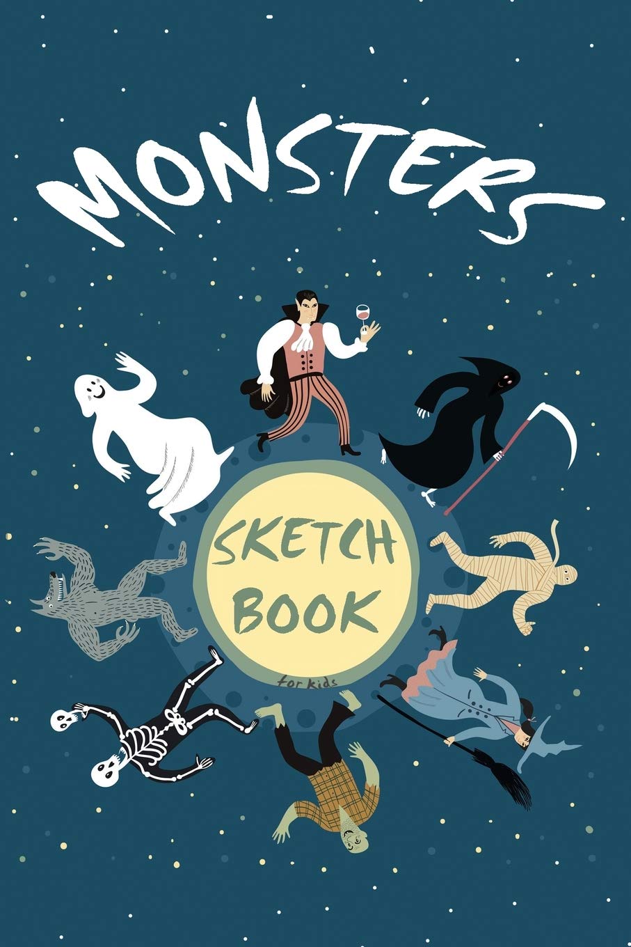 Monsters Sketch Book for Kids: 100+ Page Unlined Sketch Book for Boys ...