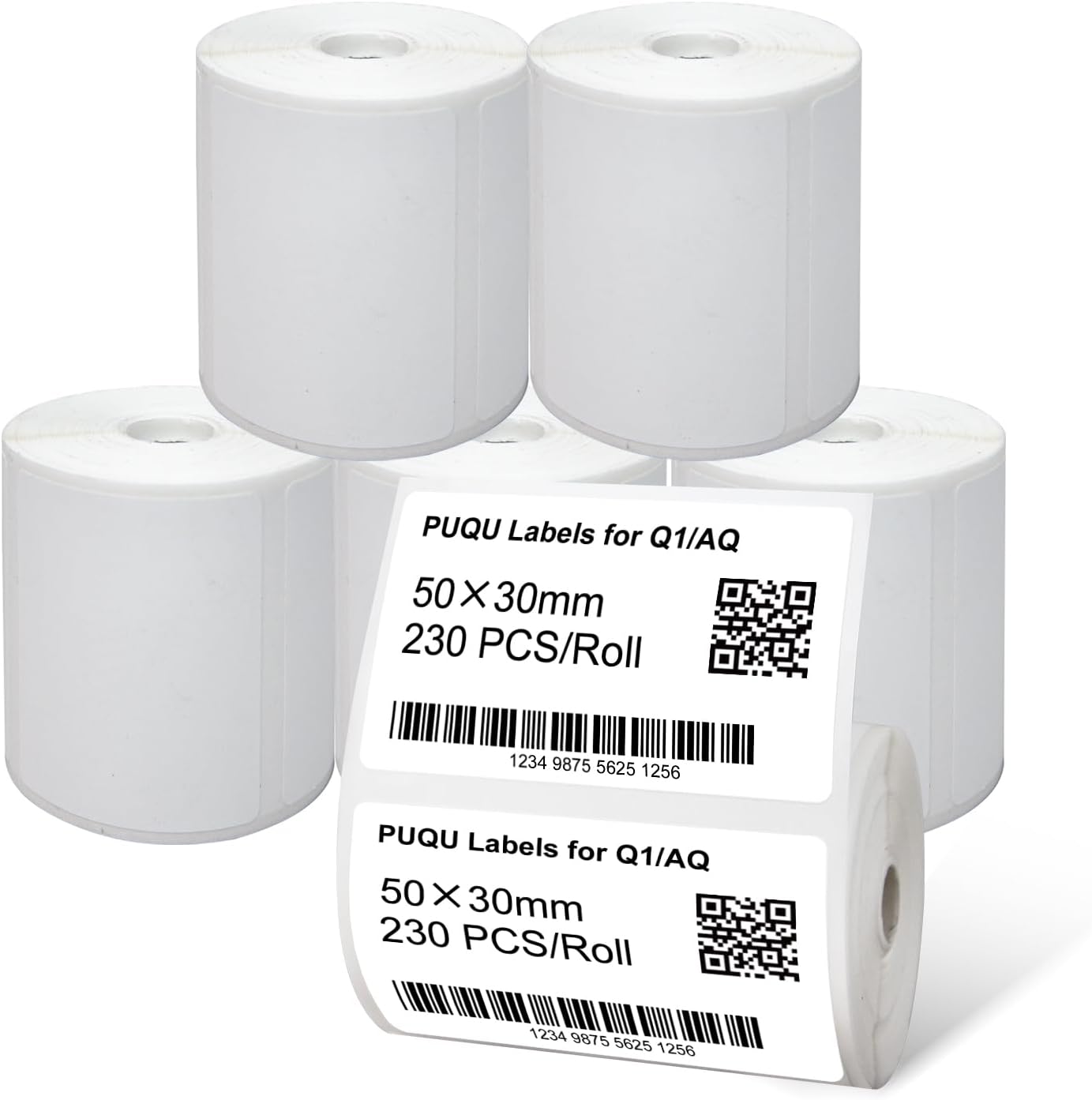 Amazon.com : PUQU 50x30mm Direct Thermal Sticker Labels, Self-Adhesive ...