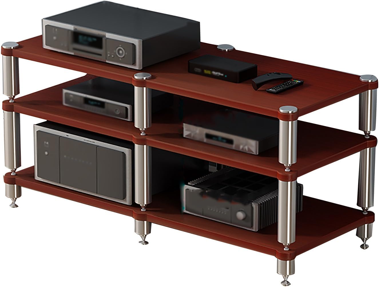 Amazon.com: Audio Shelf Rack, Record Player Console Cabinet, Audio ...
