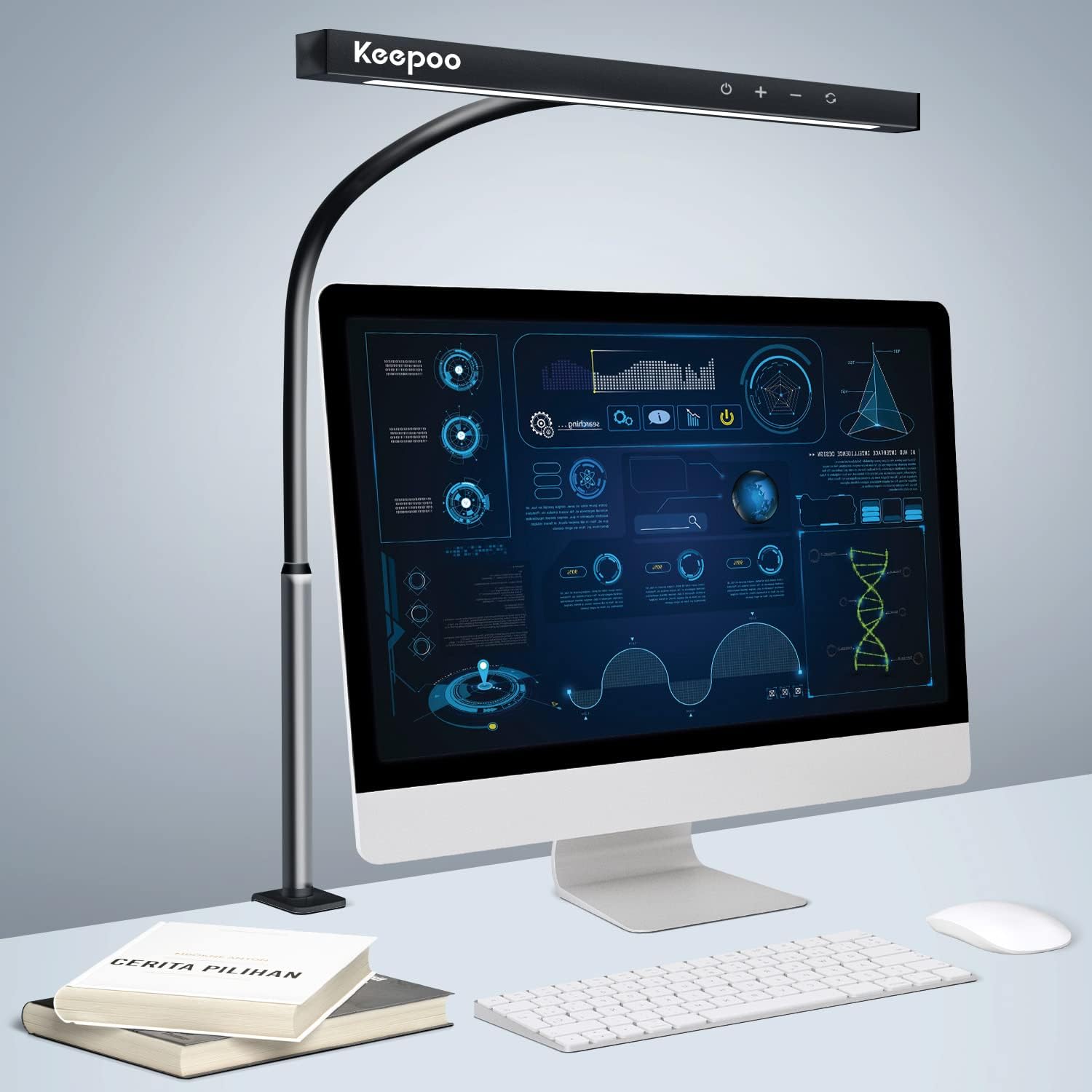 LED Desk Lamp, Keepoo Eye-Caring Desk Light with Clamp, Architect Desk ...