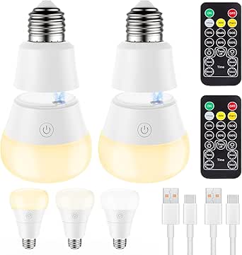 SCOPOW Magnetic and USB Charging 2IN1 Rechargeable Light Bulb with ...