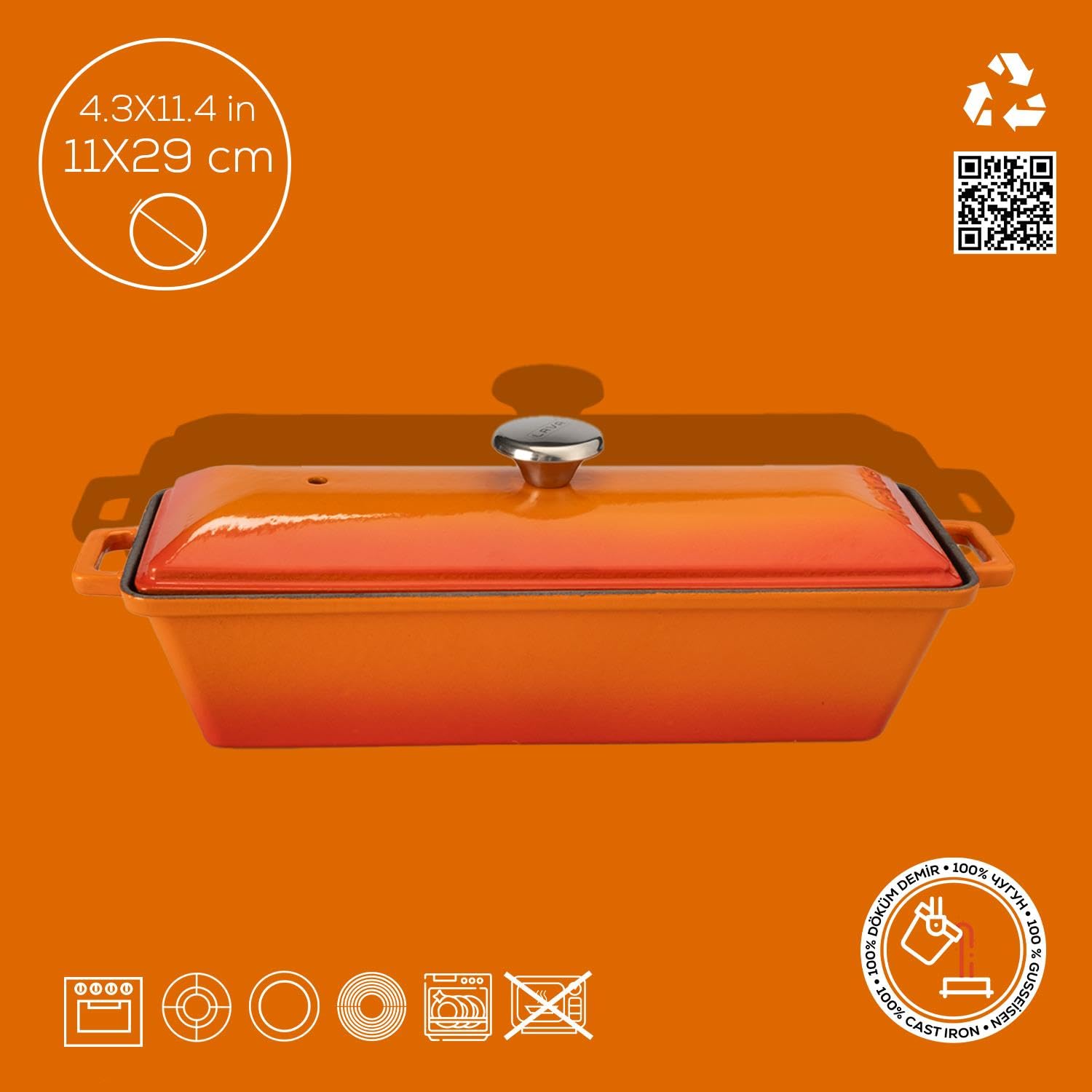 Snapklik.com : Lava Signature Enameled Cast-Iron Bread/Terrine Pot - 3 ...