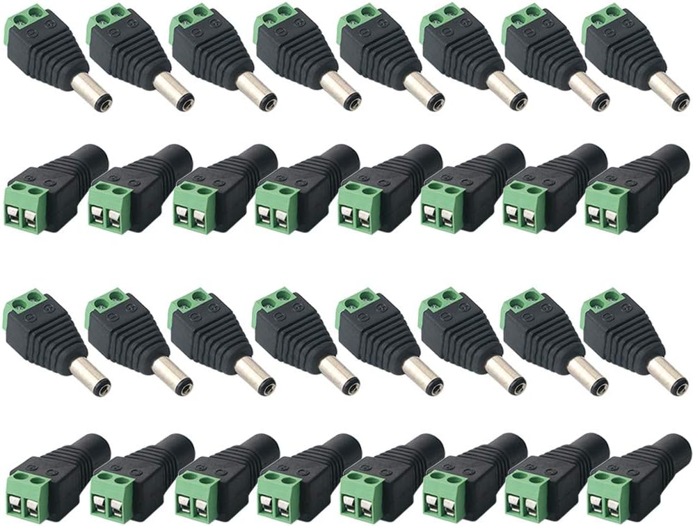 Lewttyer 8 Sets DC-Hohlstecker 5,5 x 2,1MM dc Power Jack Buchse Panel ...