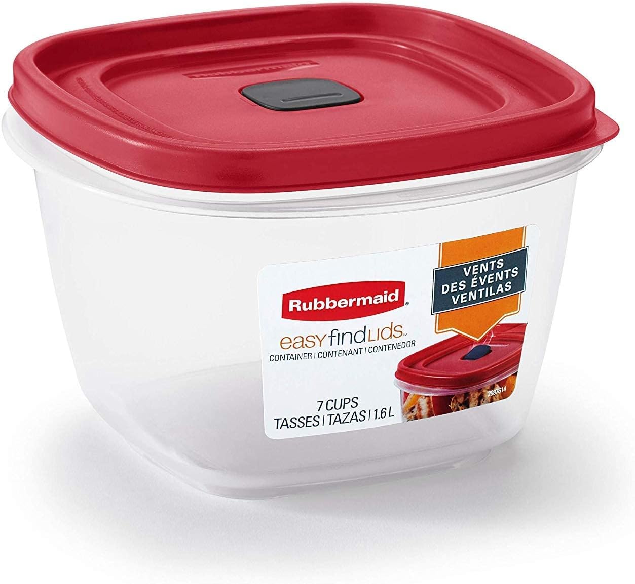 Amazon.com: Rubbermaid 7 cups Food Storage Container 3 Pack Clear ...
