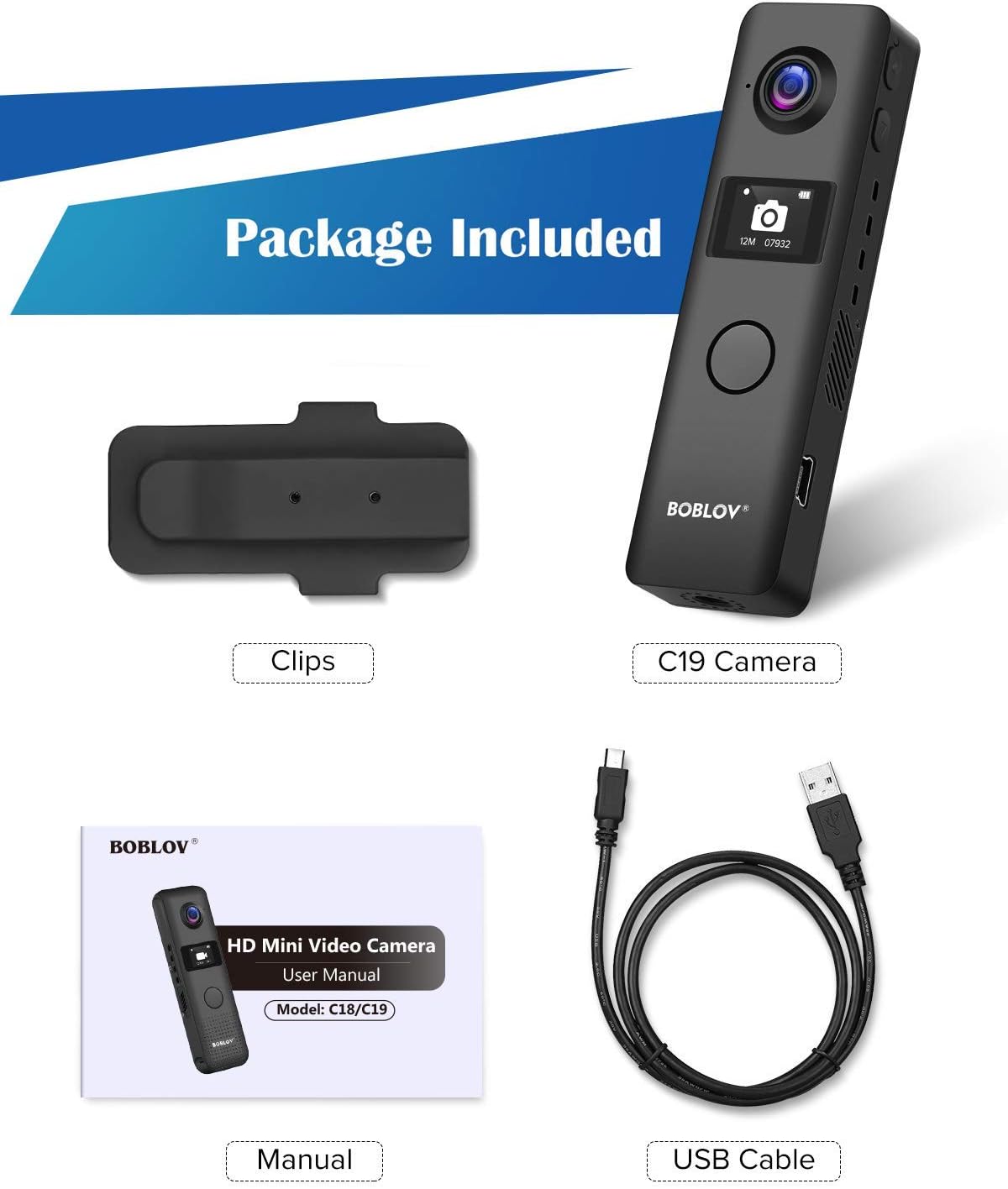 BOBLOV C19 32GB/64GB WiFi Small Body Cameras 1080P Philippines | Ubuy