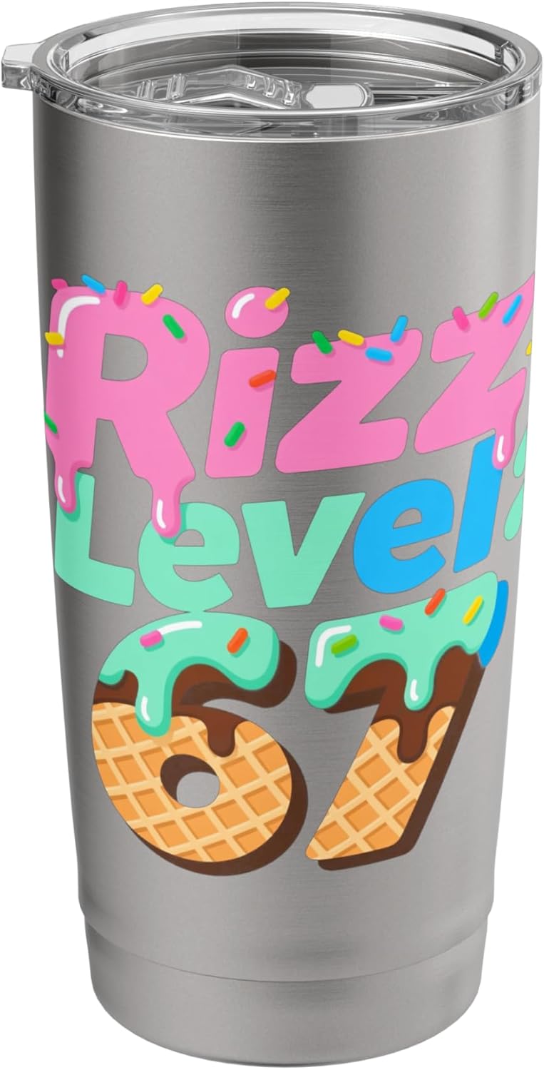 Amazon.com | Rizz Level 67 Meme Shirt Ice Cream Drip Meme Six Seven 6 7 ...