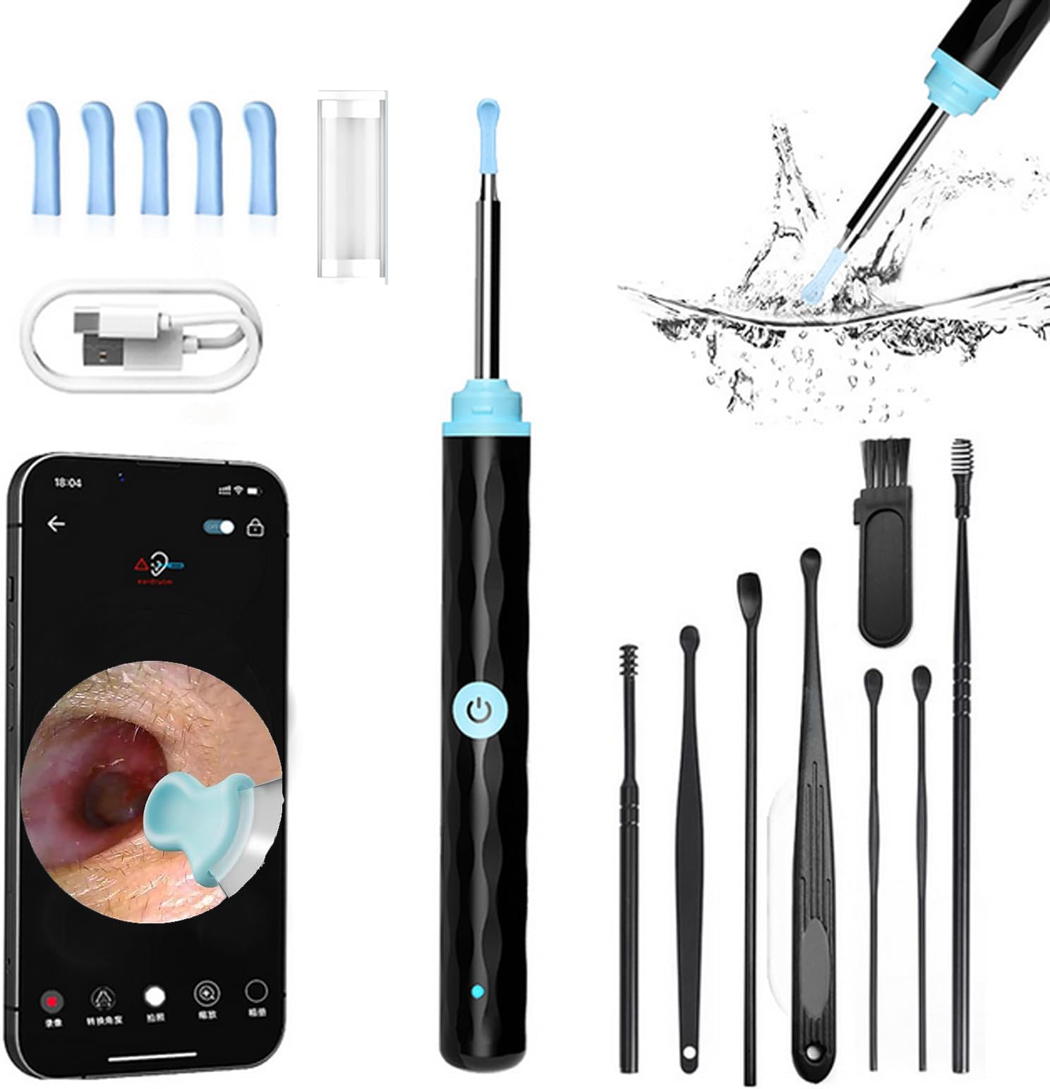 Amazon.com: Ear Wax Removal Tool Clear Camera: 1080P & 6 LED Lights ...