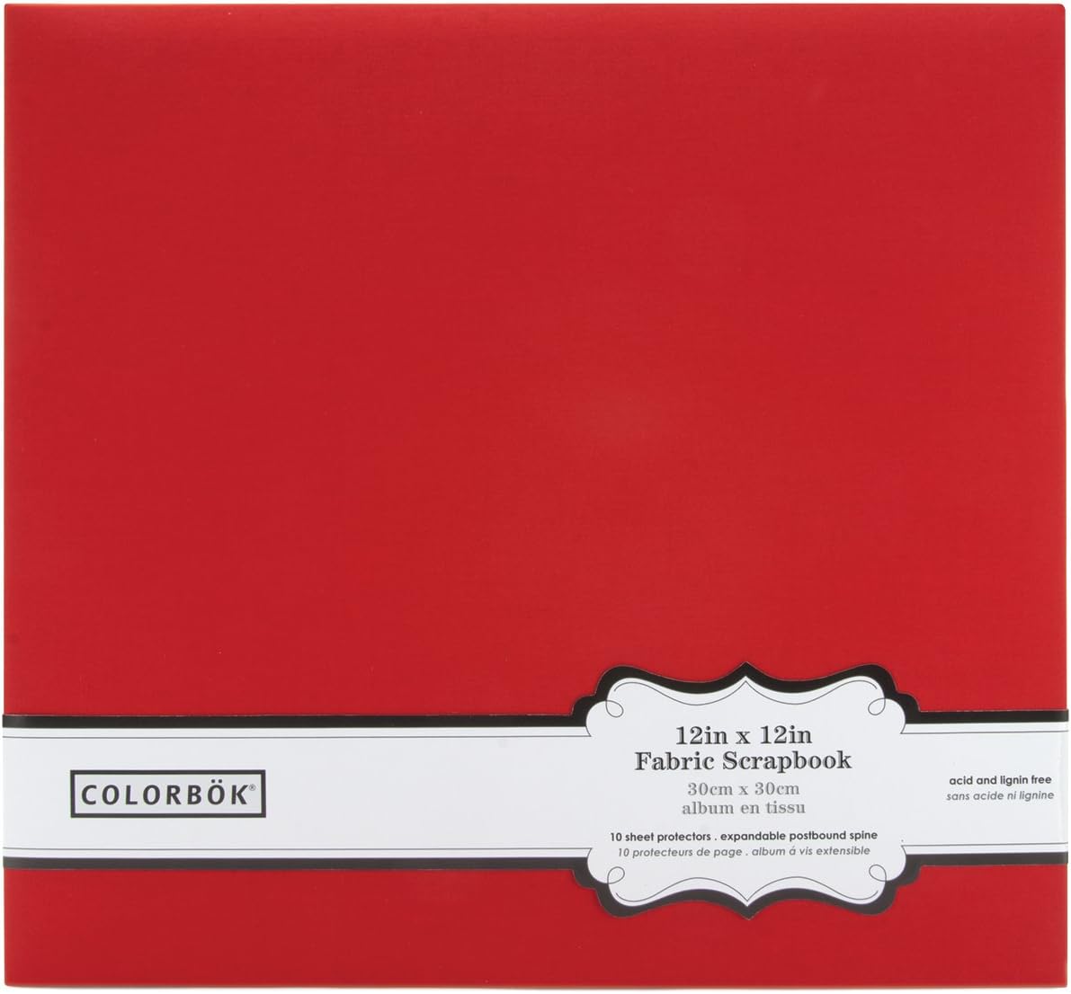 Colorbok 62076 Fabric Post Bound Album, 12-Inch x 12-Inch, Red : Amazon ...