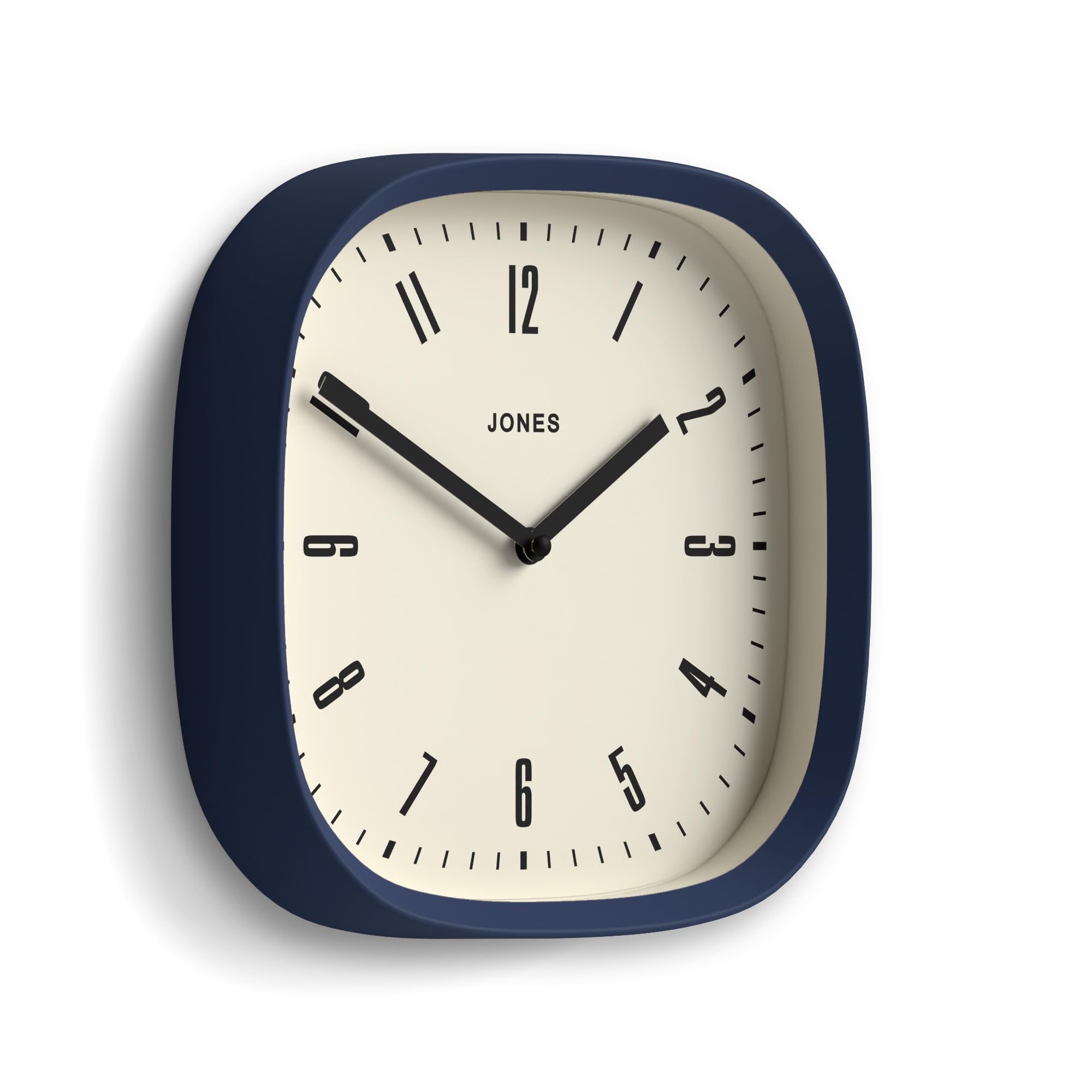 Jones Clocks Marvel wall clock | Retro rounded square clock | 25cm ...