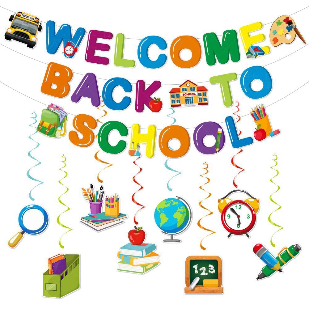Amazon.com: 40 Pcs Welcome Back to School Party Decorations, Welcome ...