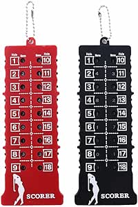 Amazon.com : Pokinge Golf Score Counter, 2pcs 18 Hole Golf Score ...