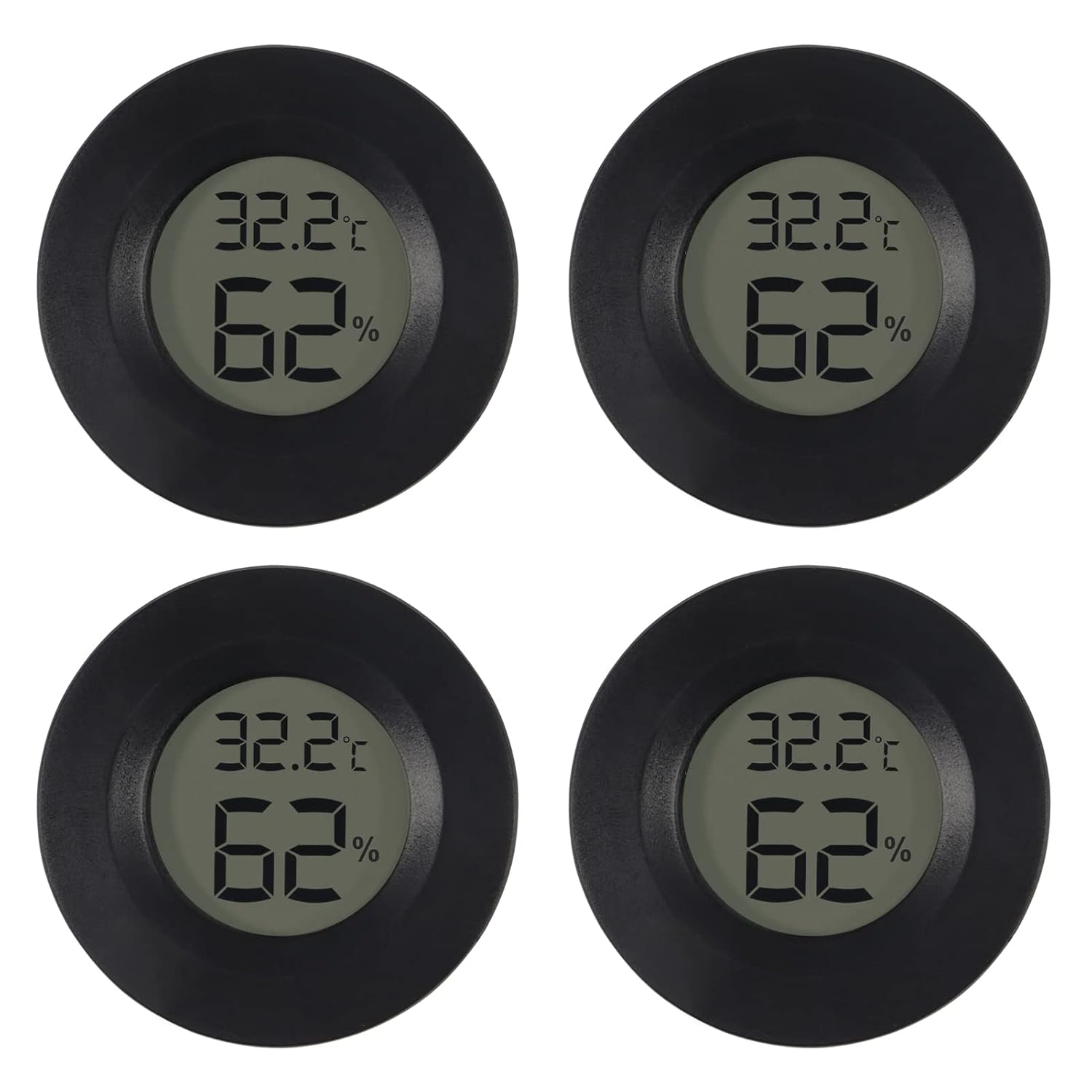 Amazon.com: DIANN 4pcs Mini Digital Temperature Humidity Meters Gauge ...
