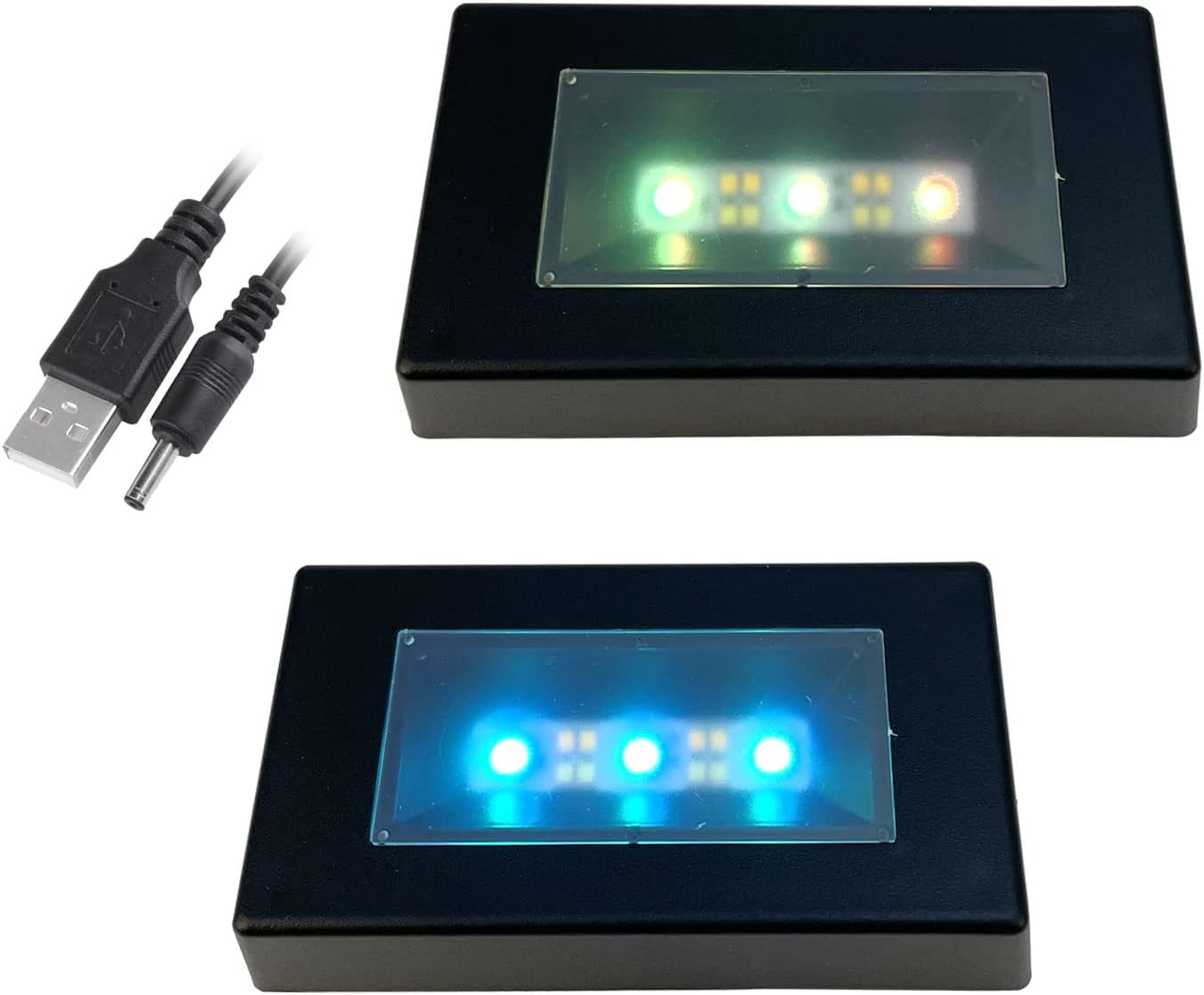 2Pcs Rectangle LED Light Display Base Stand, Led Display Base Color ...