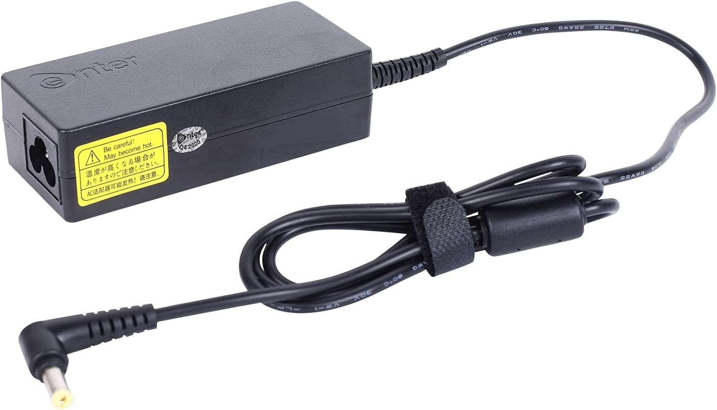 Enter Bis Certified 65W,19.5V/3.42A, 3 Pin High-Efficiency Ac Laptop ...