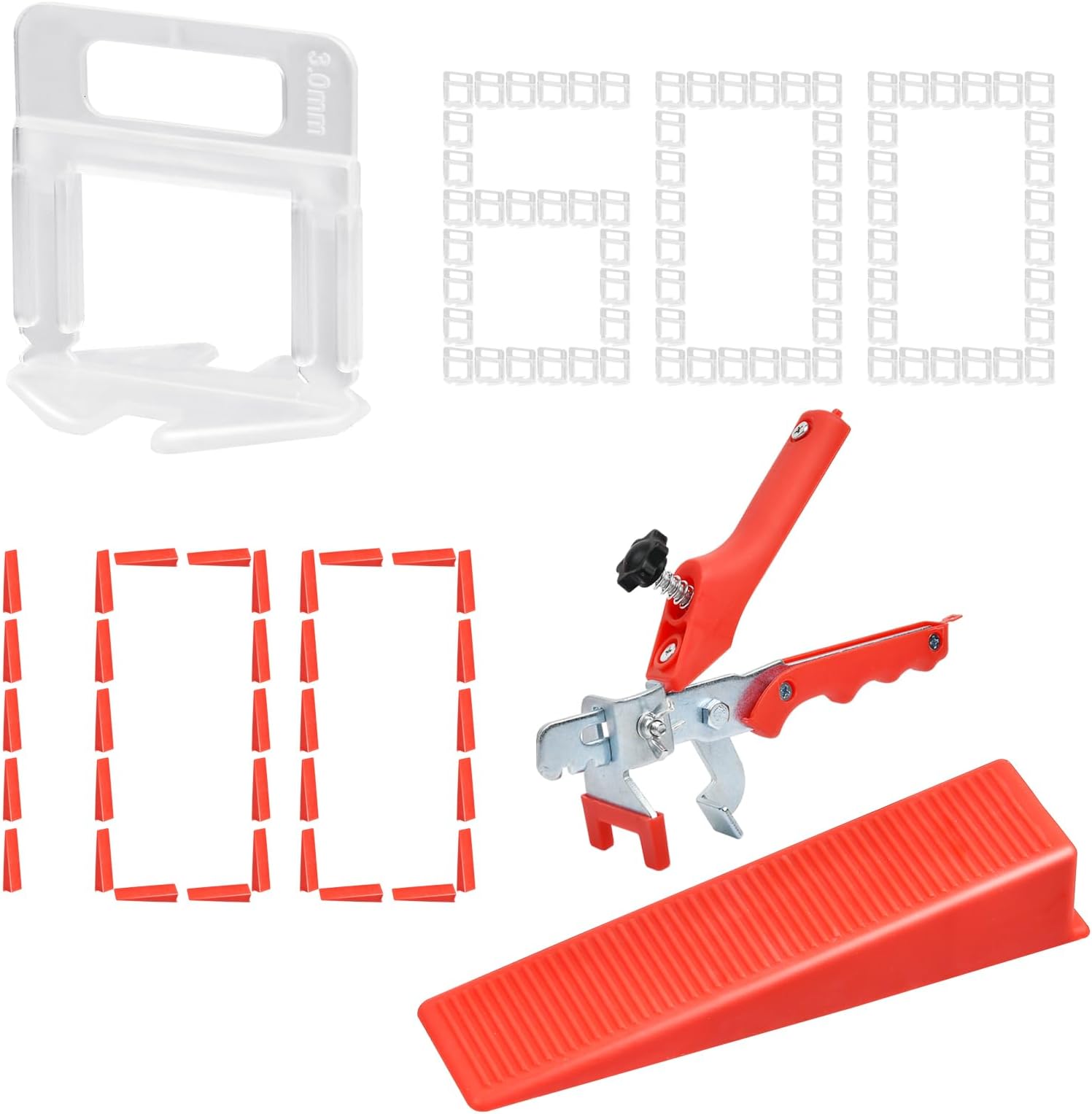 Aemygo Tile Leveling System 1/8'' with Tile Plier, 600 Pcs Tile Spacers ...