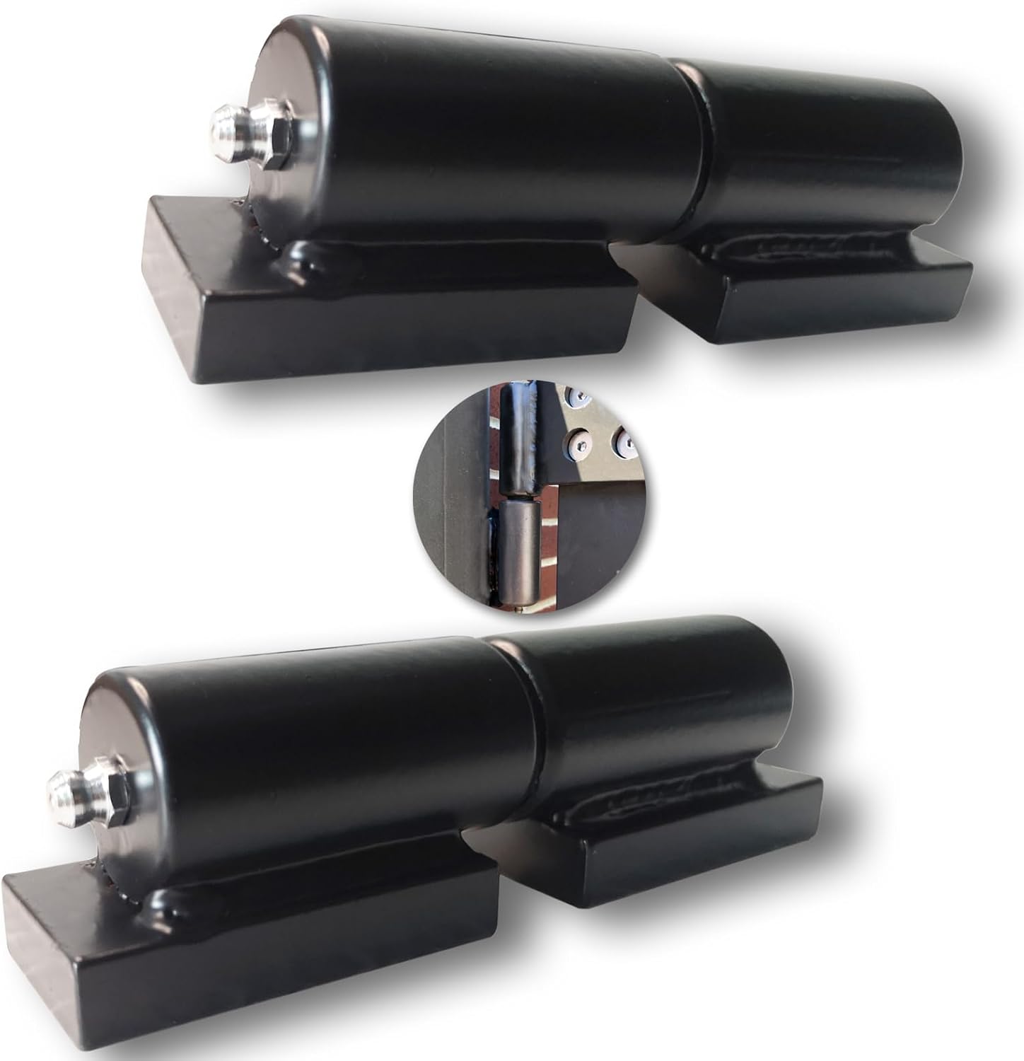 Amazon.com: 2 Pack Heavy Duty Gate Hinges,Weld On Install Black Iron ...