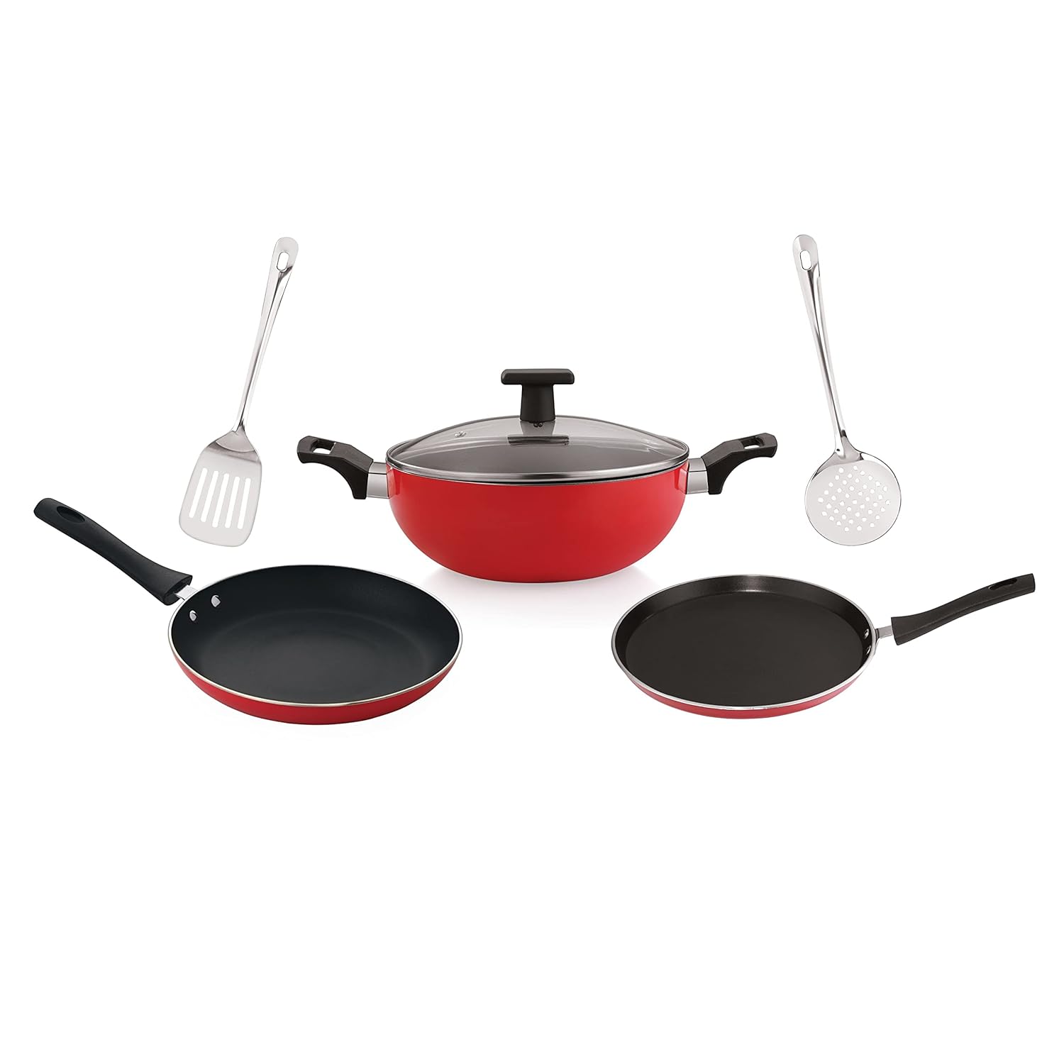 Buy Neelam Non-Stick Cookware Gift Set, Combo of 1 Frypan, 1 Kadai with ...