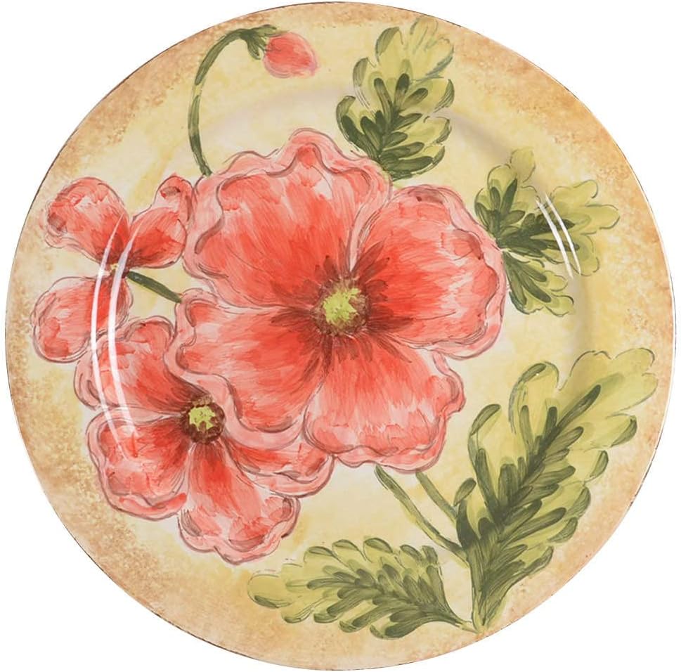 Amazon.com | MAXCERA Poppies Dinner Plate: Dinner Plates