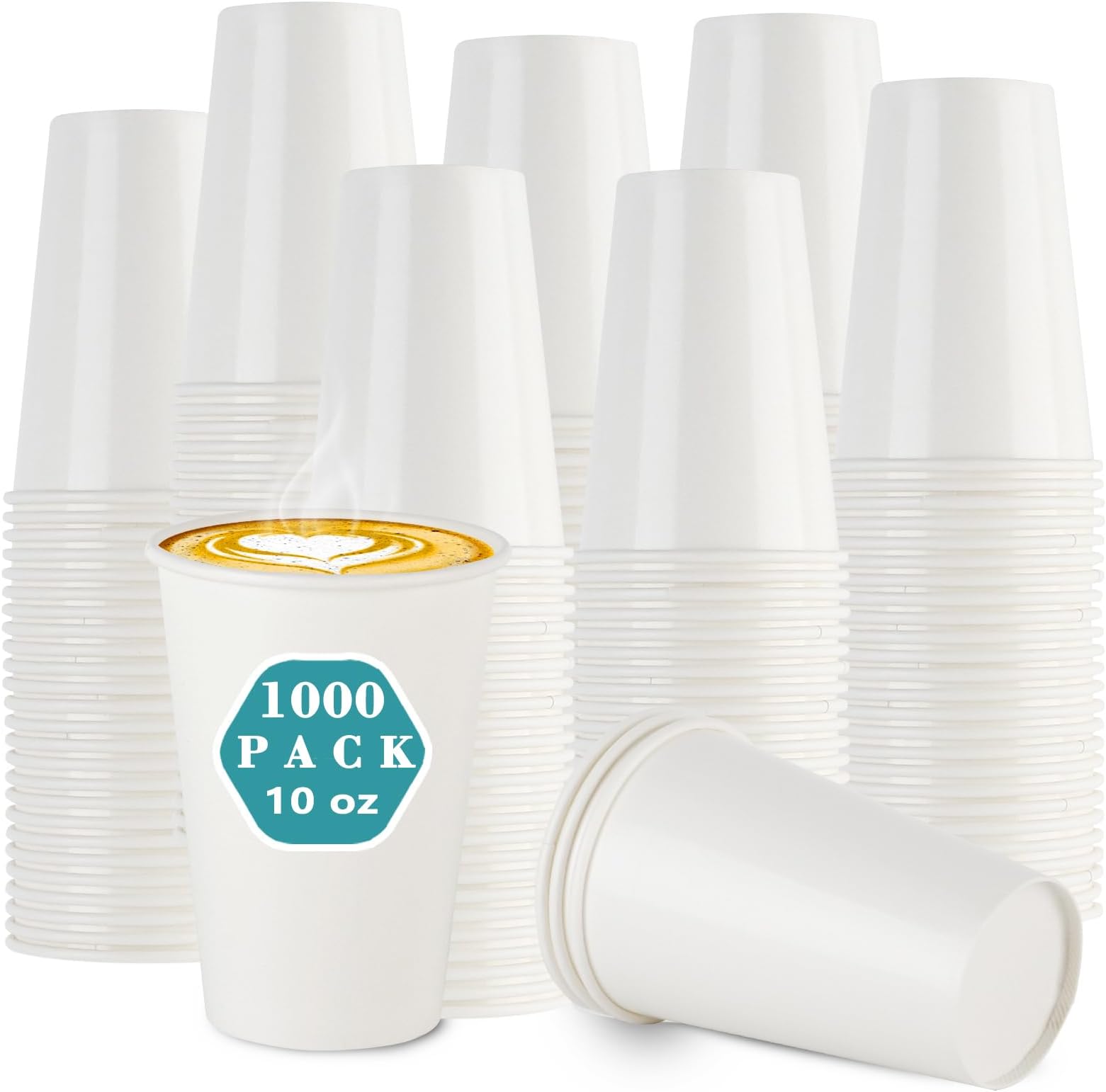 Amazon.com: LOCONHA [300 Pack] 10 oz coffee cups 10 oz paper cups White ...