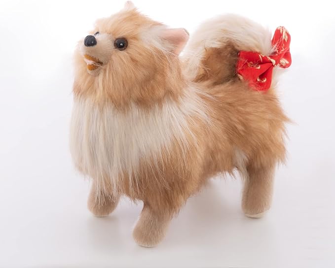 Amazon.com: CU-MATE 10 inch Pomeranian Dog Stuffed Animal - Black and ...