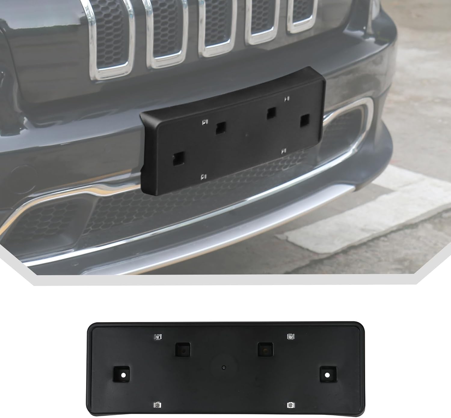 Amazon.com: JeCar License Plate Bracket Mount for Jeep Cherokee Front ...