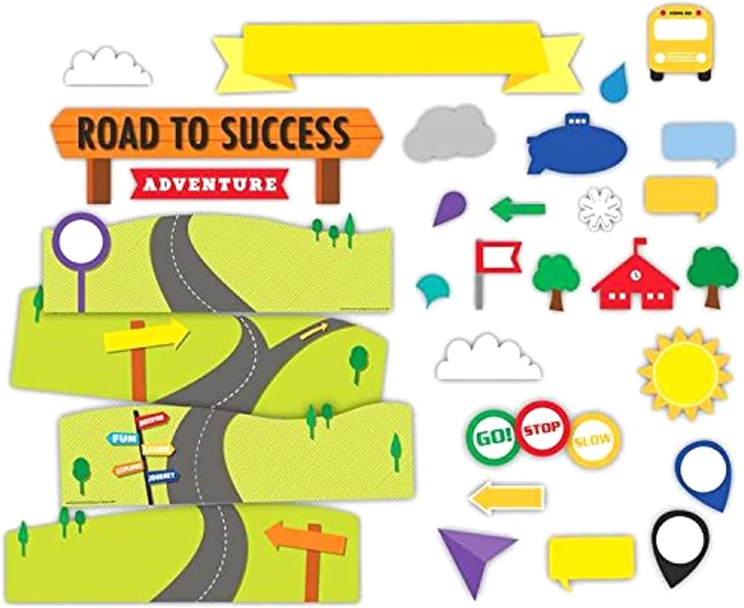 Eureka Learning Adventure Road to Success Mini Bulletin Board Set (847536)