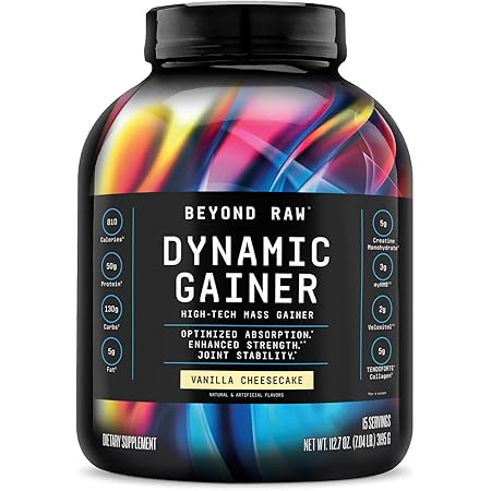 Amazon.com: BEYOND RAW Dynamic Gainer | High-Tech Mass Gainer ...