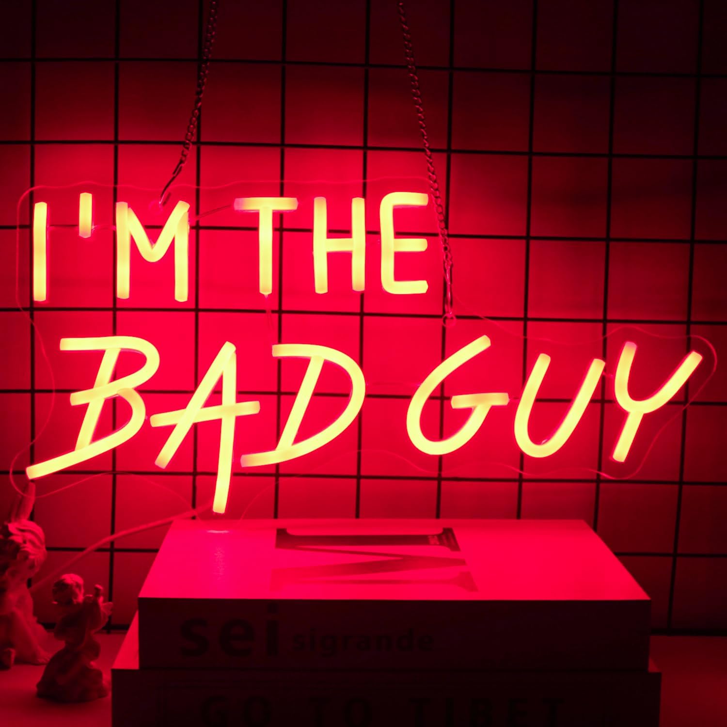 I'm the Bad Guy Neon Sign Quotes Red LED Neon Lights Signs Bad Guy Neon ...