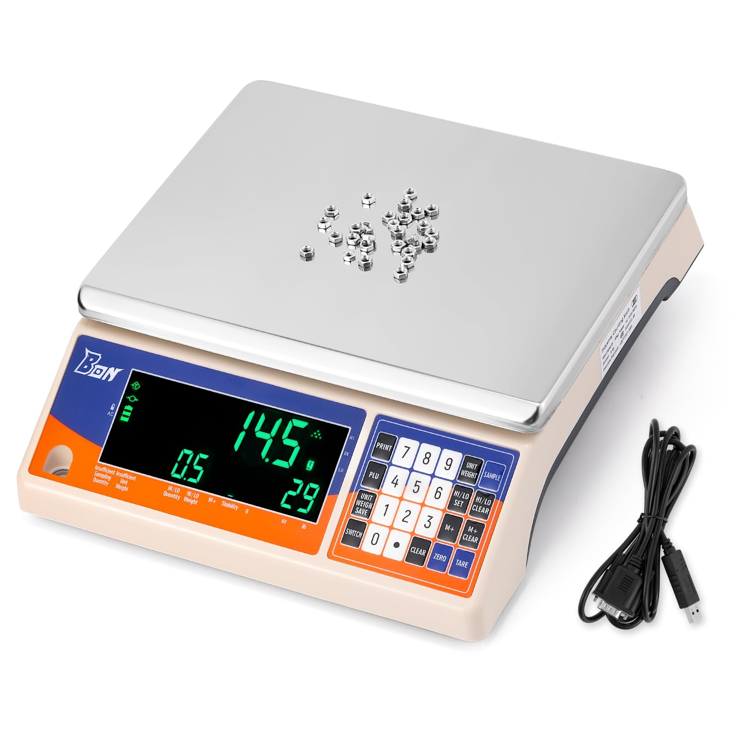 Amazon.com: Bonvoisin Industrial Counting Weight Scale kg/g Electronic ...
