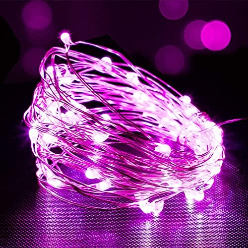Fantasee LED Pink Rose Flower String Lights Battery Operated for ...