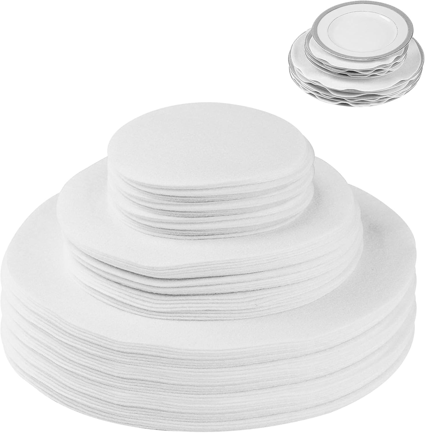 Amazon.com: Cskunxia 120Pcs Plate Separators Storage, Soft Felt Plate ...