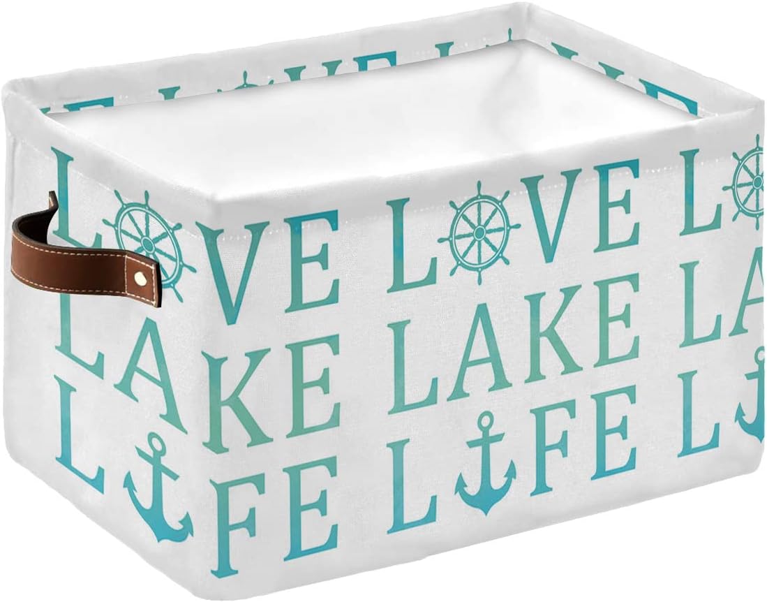 Amazon.com - Storage Bins Large Storage Basket,Nautical Anchor Rudder ...