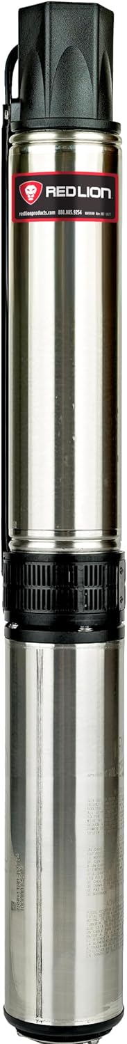 Red Lion RL12G15-3W2V 4-inch Submersible Deep Well Pump, 1-1/2-HP, 12 ...