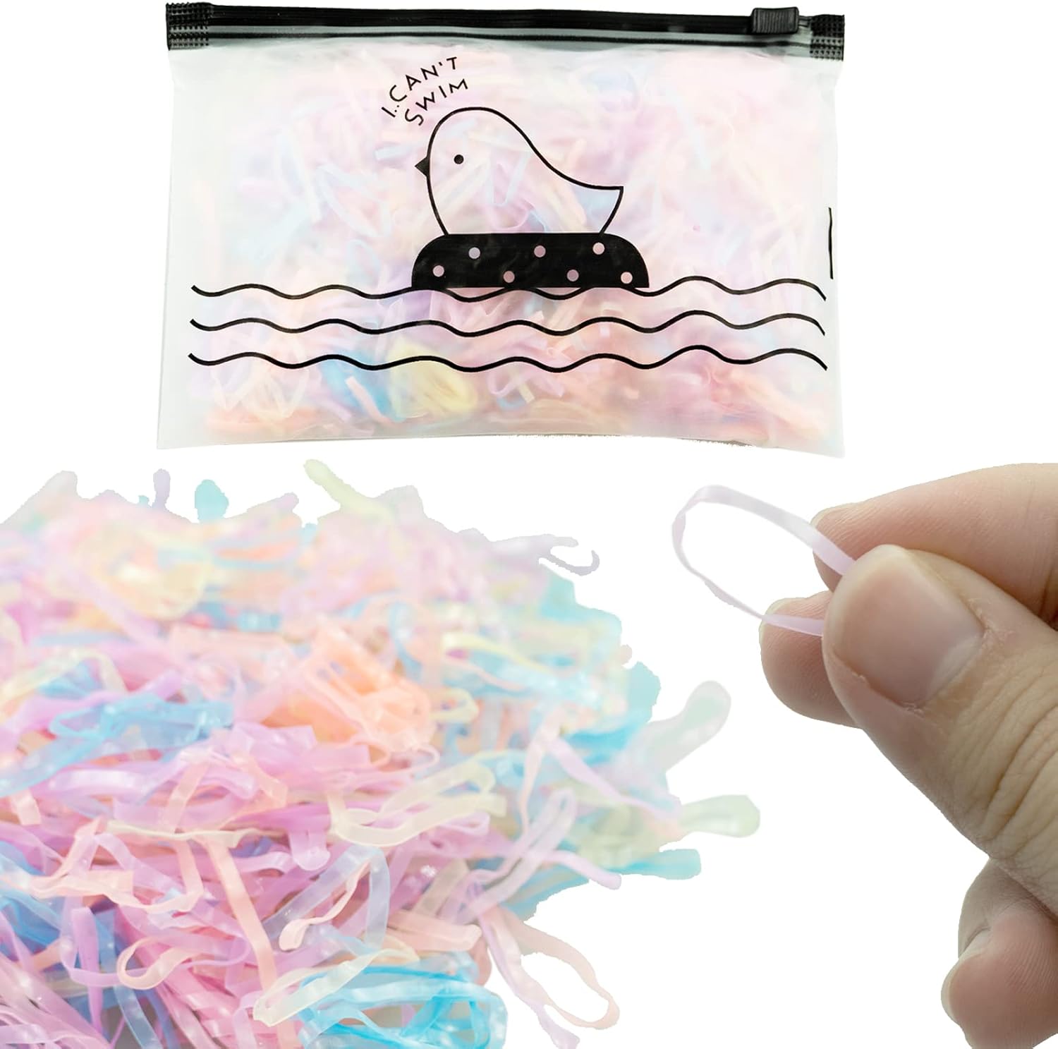Mini Rainbow Color Rubber Bands,1000 Piece Soft Elastic Rubber Bands ...