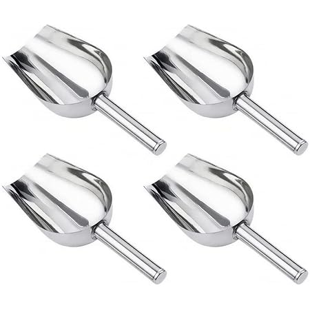 Amazon.com: 3 Packs 6 Ounce Stainless Steel Ice Scoop Metal Food Scoop ...