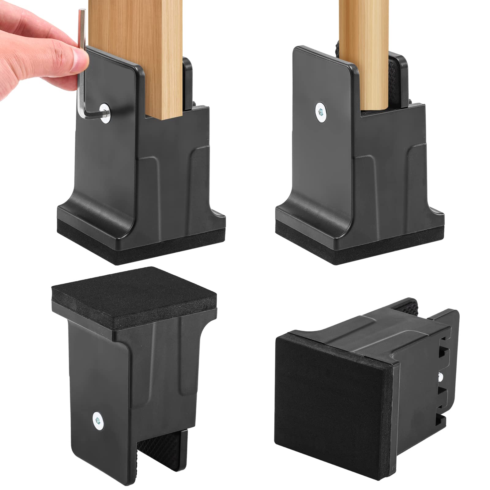 Amazon.com: Adjustable Leg Riser Extender with Screw Clamp for Bed ...