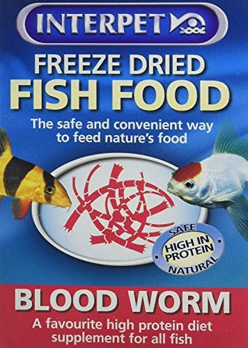 Interpet Freeze Dried Fish Food – Blood Worm 4g : Amazon.co.uk: Pet ...
