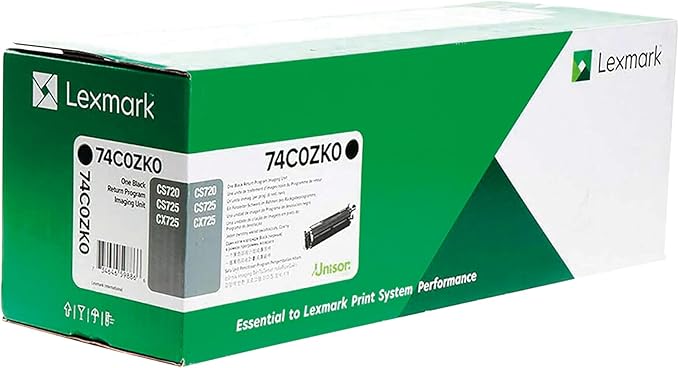 Amazon.com: Lexmark 74C0ZK0 CS720, CS725, CX725 Black Return Program ...