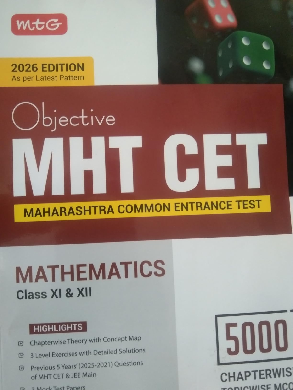 MTG Objective MHT CET Mathematics | 5000+ Chapter-wise Topic-wise MCQs ...