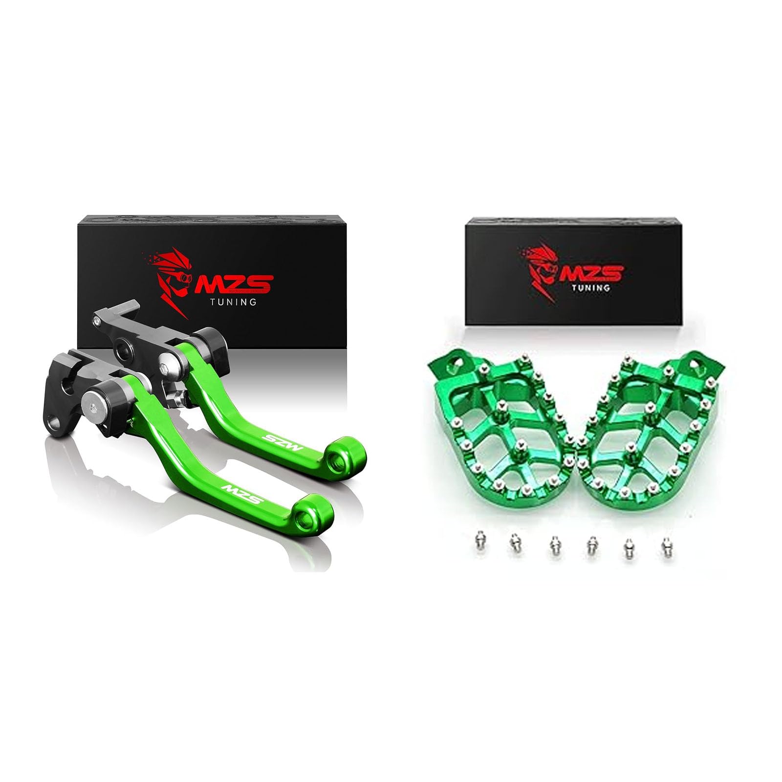 Amazon.com: MZS Green Dirt Bike Brake Clutch Levers Pivot + MZS Dirt ...