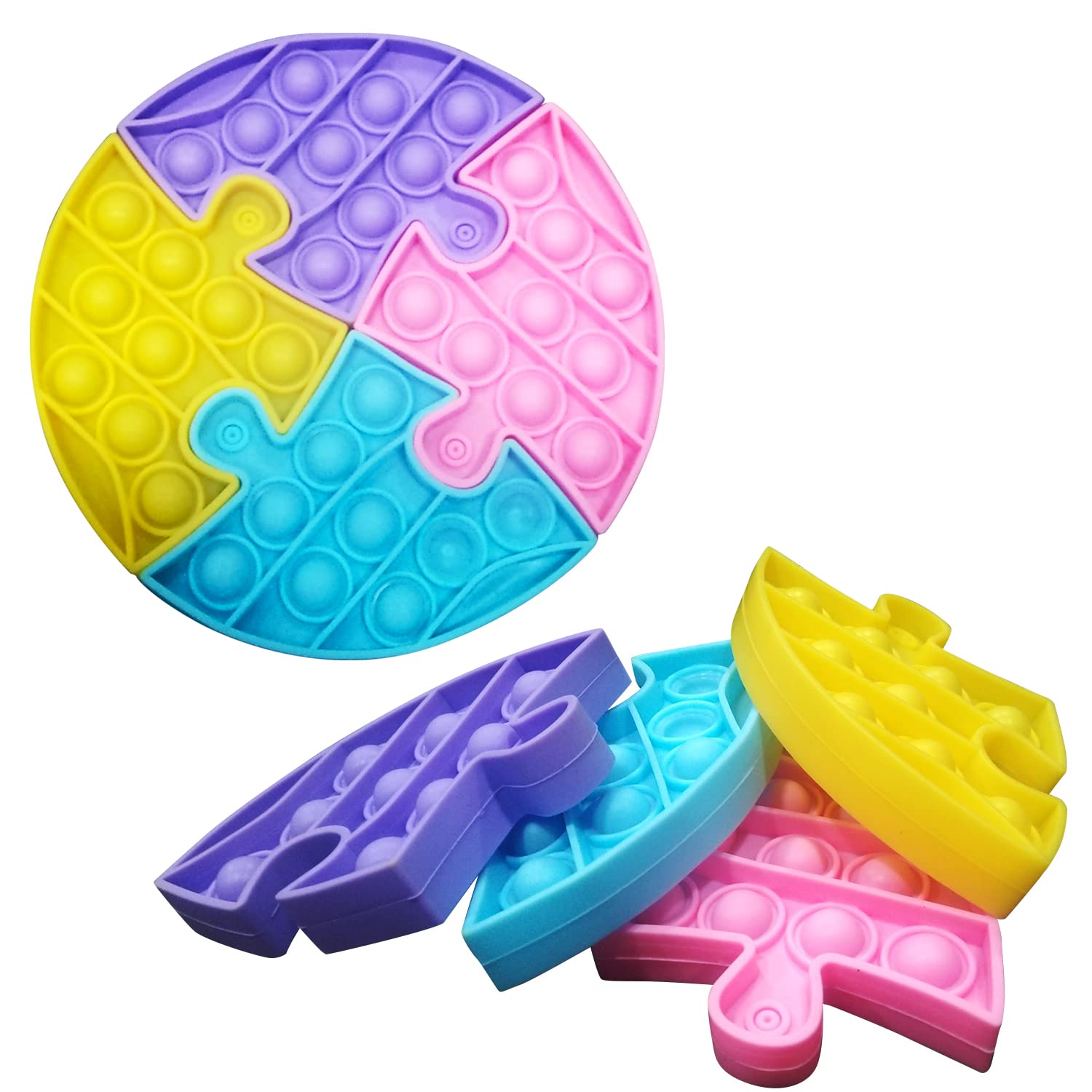 Buy 4 Pack Pop It Pop Its Rainbow Pop Fidget Toys Poppet Push Pop ...