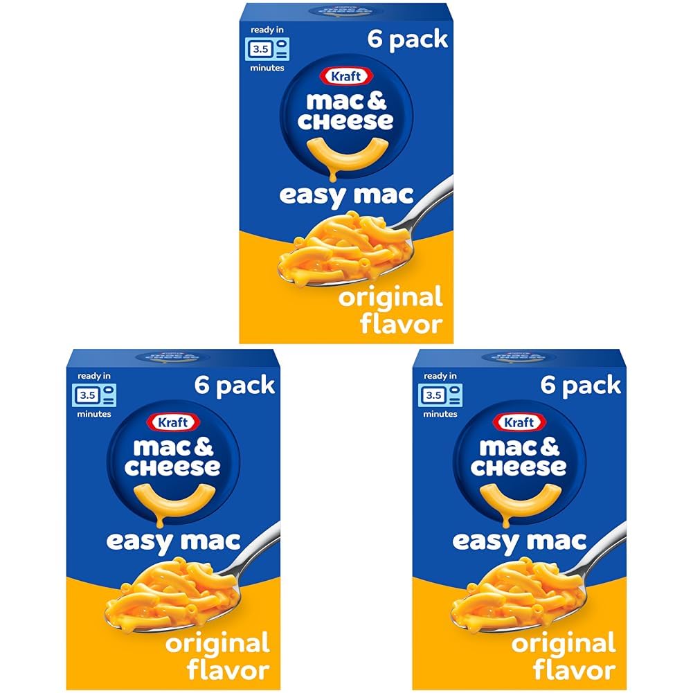 Amazon.com : Kraft Easy Mac Original Macaroni & Cheese Microwavable ...