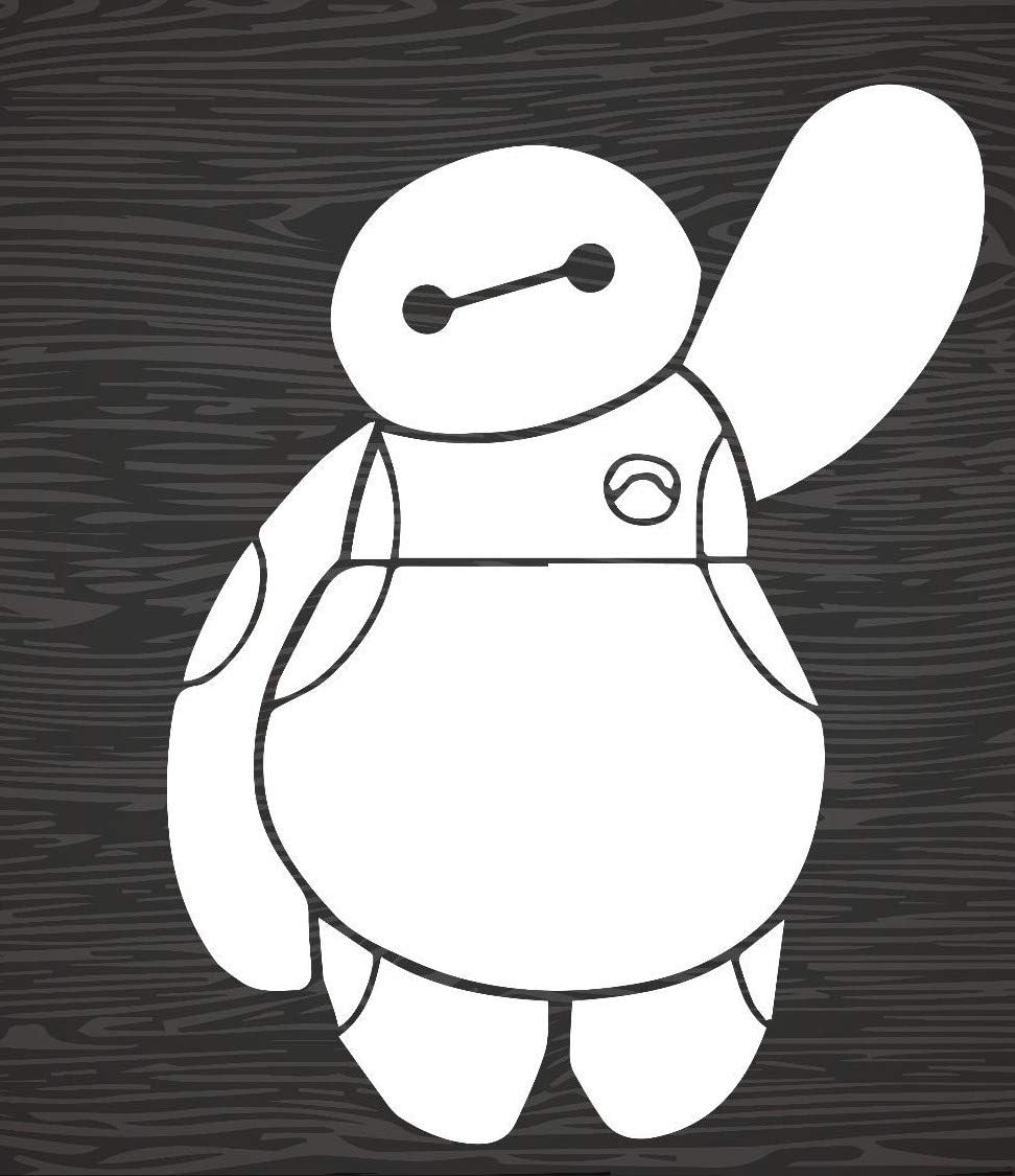 Amazon.com: Big Hero 6 Cute Baymax Waving Stickers Symbol 5.5 ...