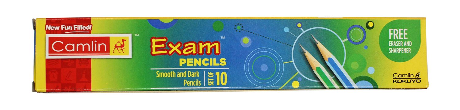 Camlin Exam Pencil with Sharpener and Eraser : Amazon.in: Home & Kitchen